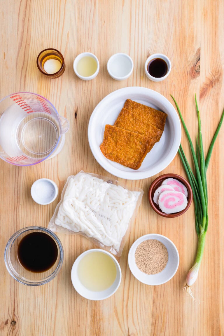 Kitsune Udon - Udon Soup with Fried Tofu