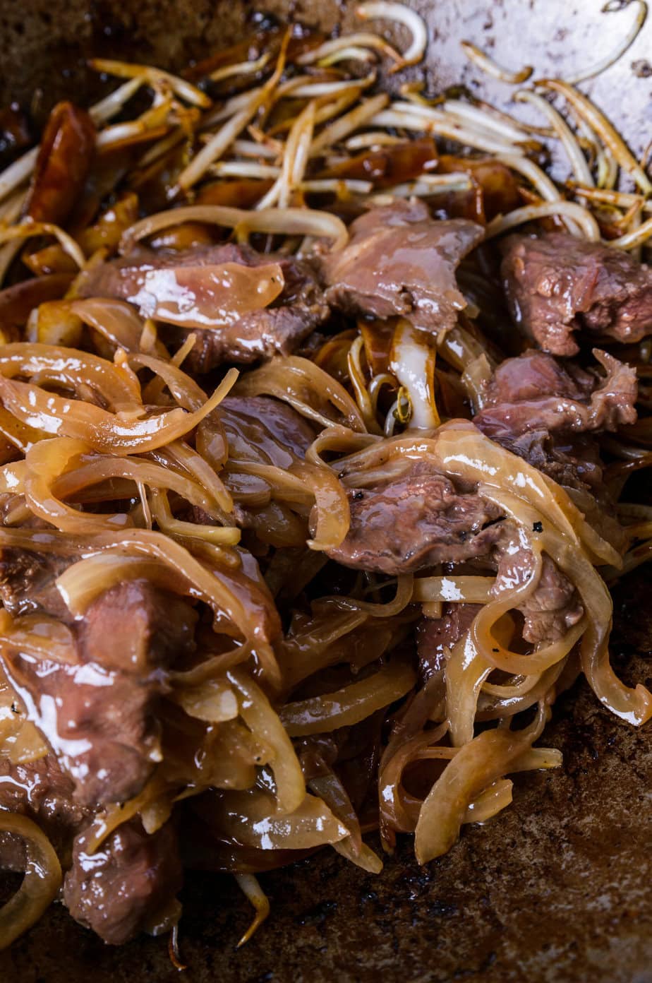 Chow fun de ternera
