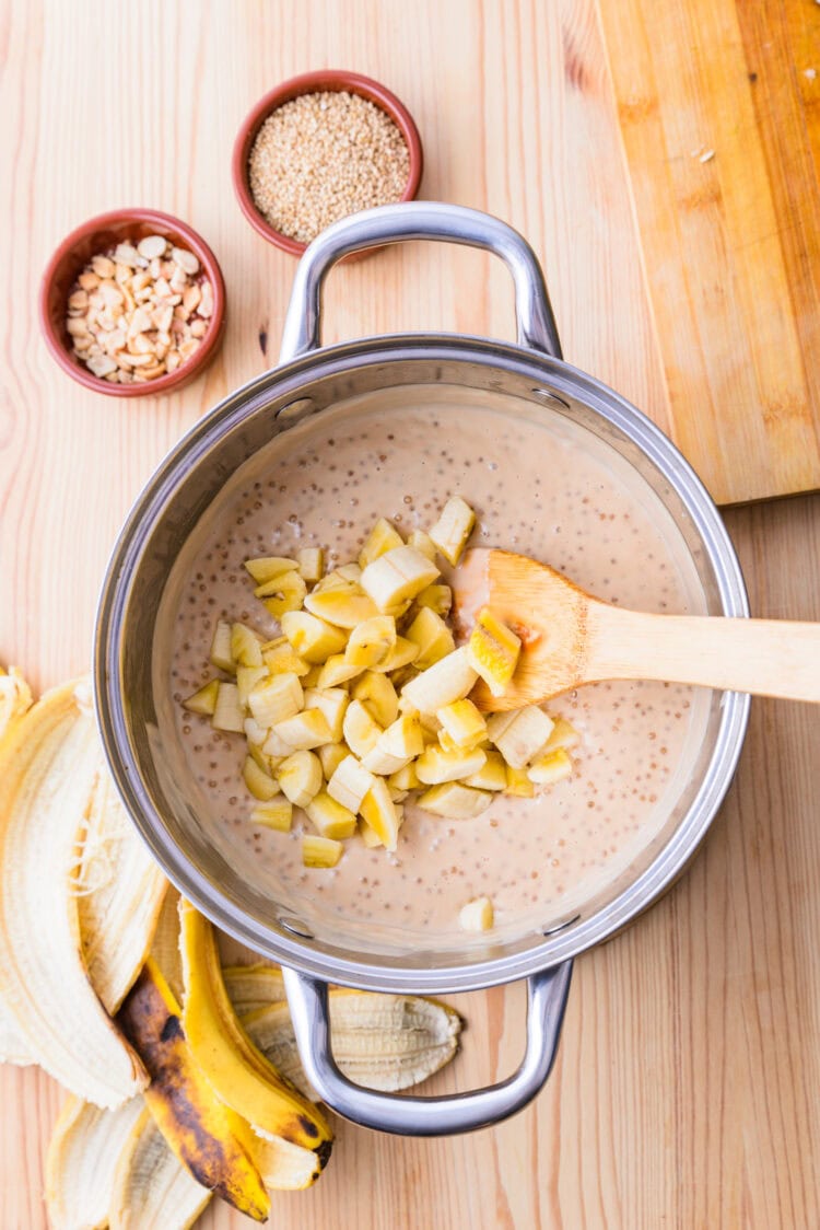 Chè Chuối - Bananes au lait de coco et tapioca